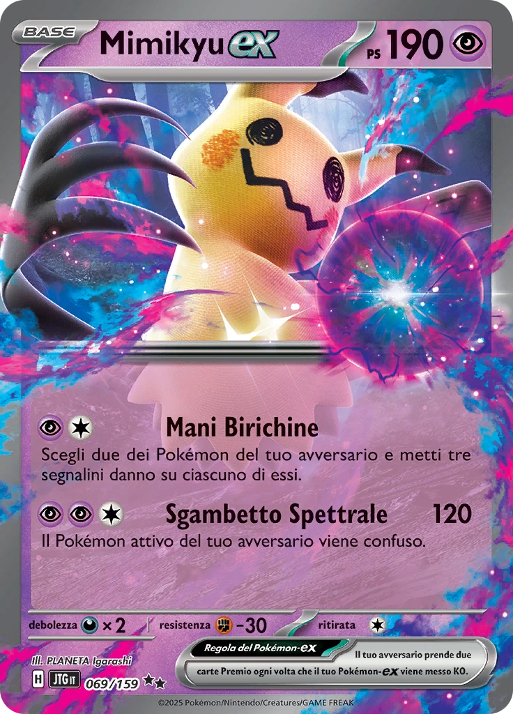 Mimikyu Ex Jtg 069 159 It Doppia Rara