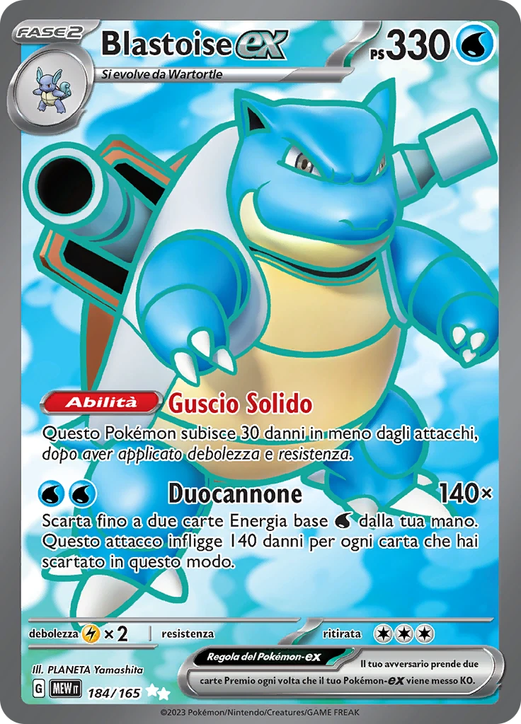 Blastoise EX - MEW 184/165 IT - Ultra Rara - 151
