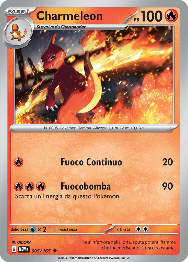 Charmeleon - MEW 005/165 IT - Non Comune standard e Reverse