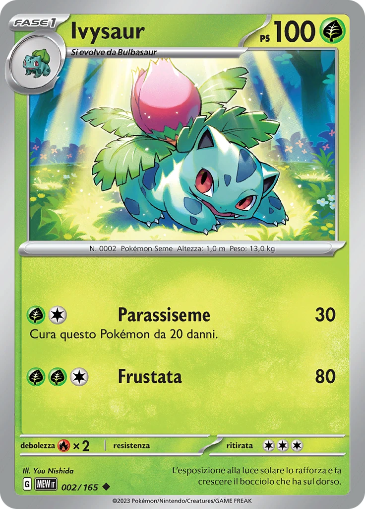 Ivysaur - MEW 002/165 IT - Non Comune standard e Reverse
