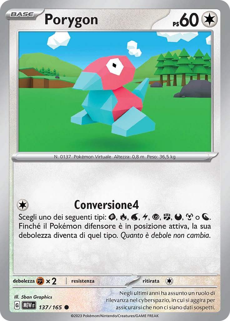 Porygon - MEW 137/165 IT - Comune standard e Reverse - 151