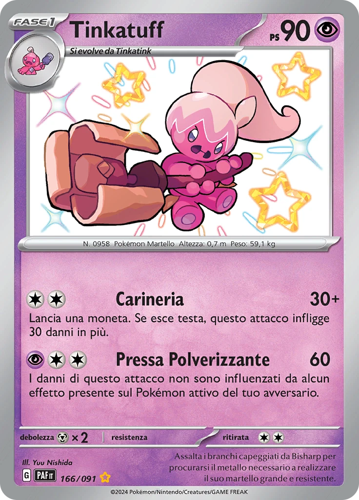 Tinkatuff - PAF 166/091 IT - Rara Shiny - Destino di Paldea
