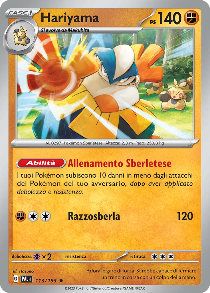 Hariyama - PAL 113/193 IT - Rara standard e Reverse