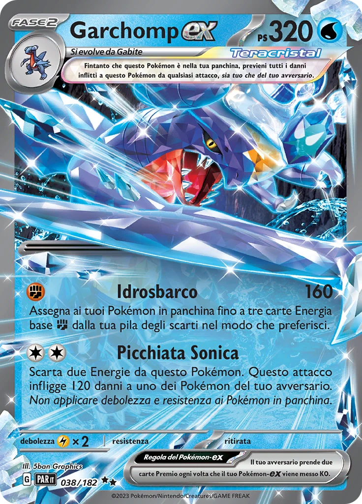 Garchomp EX - PAR 038/182 IT - Doppia Rara