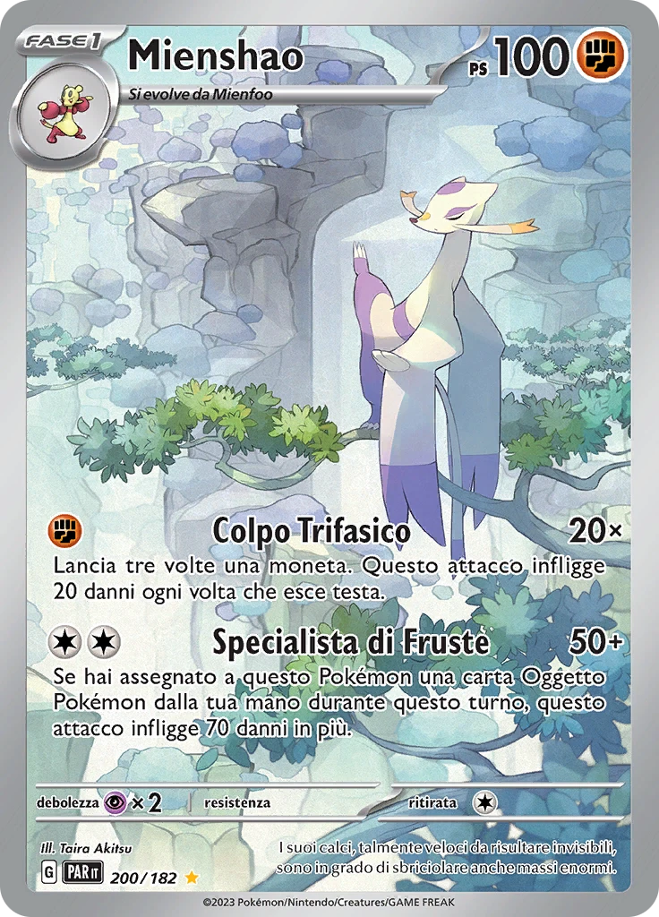 Mienshao - PAR 200/182 IT - Illustrazione Rara