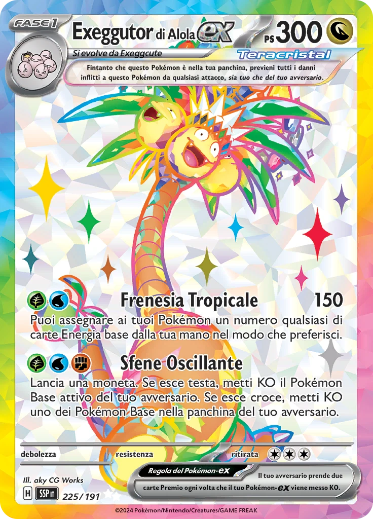 Exeggutor di Alola EX - SSP 225/191 IT - Ultra Rara