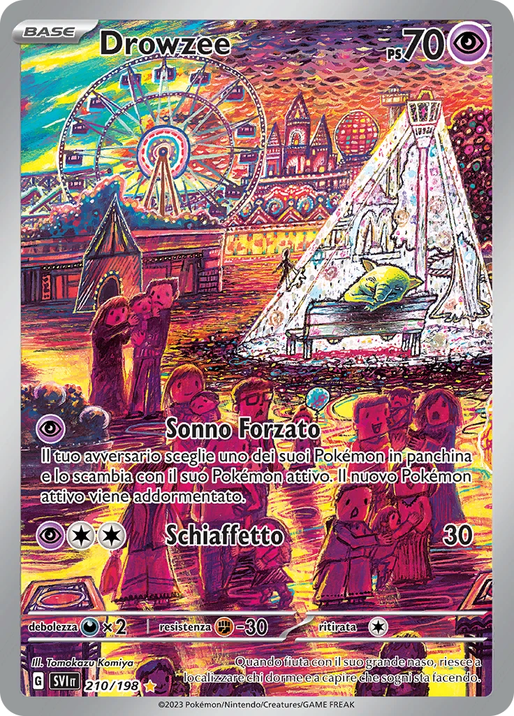 Drowzee - SVI 210 IT - Illustrazione Rara