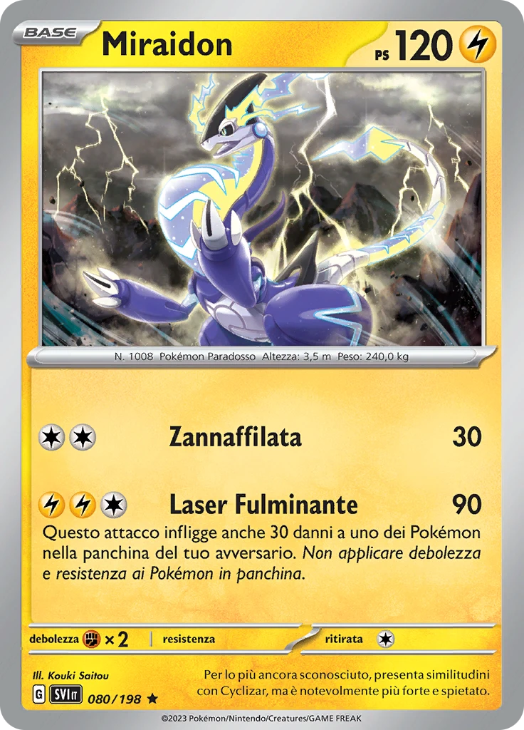 Miraidon - SVI 080 IT - Rara standard e Reverse